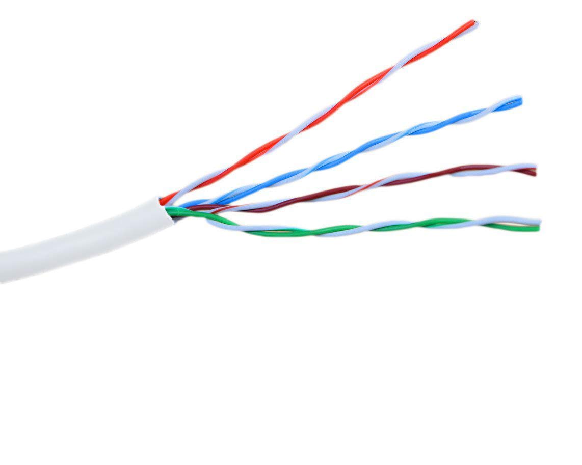 VIVO 500ft Bulk Cat5e, CCA Ethernet Cable, 24 AWG, UTP Pull Box, Cat-5e Wire, Indoor, Network Installations, White, CABLE-V002W