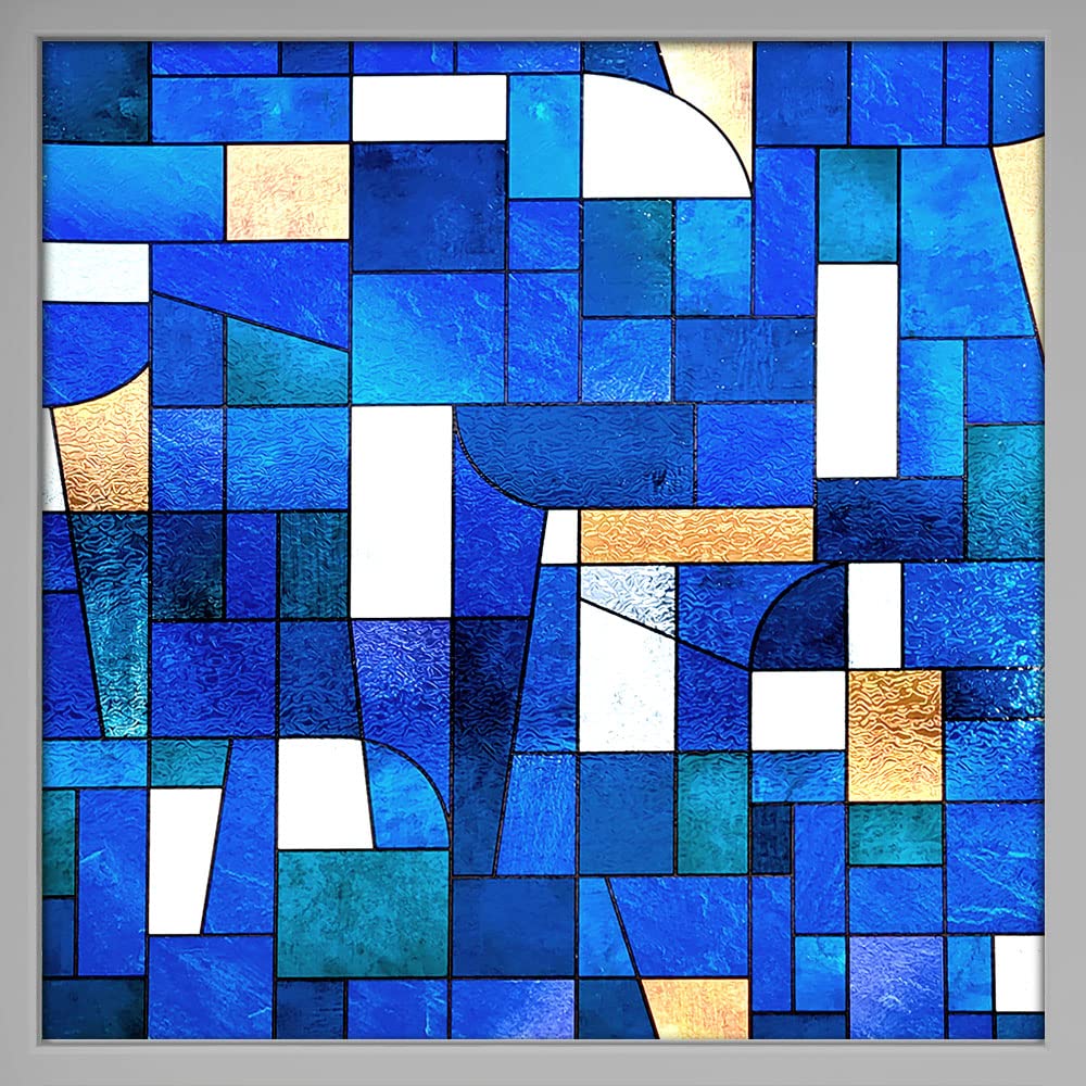 BDF 3ABST Window Film Abstract Stained Glass (36" X 59 1/2" (2 Continuous Patterns))