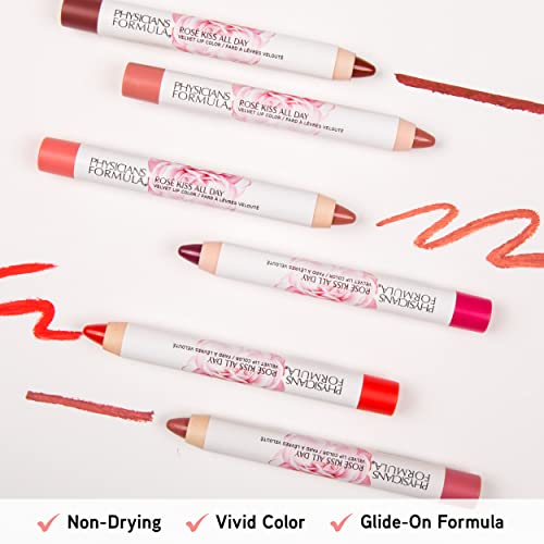 Physicians Formula Rosé Kiss All Day Velvet Lip Color Call Me, Baby | Dermatologist Tested, Clinicially Tested