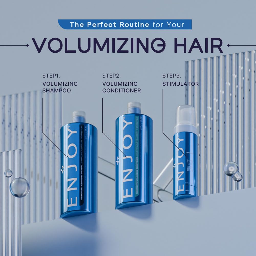 Enjoy Volumizing Shampoo and Conditioner for Color Treated Hair, Men and Women, Curly Hair Shampoo and Conditioner - 10.1 Fl Oz