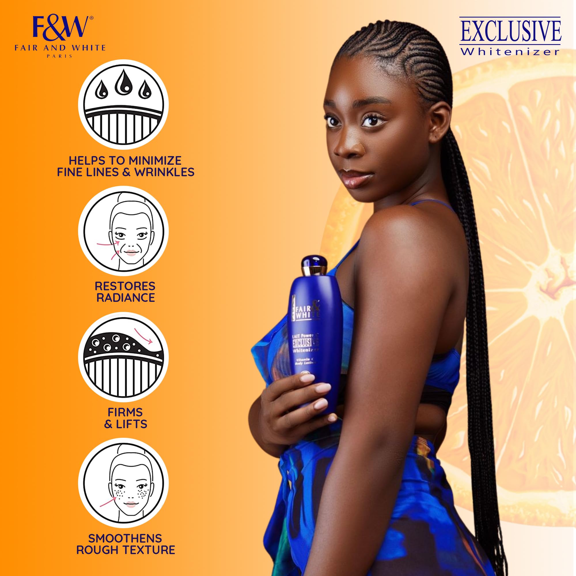 FAIR & WHITE Exclusive Body Lotion with Pure Vitamin C, 500ml / 17fl.oz