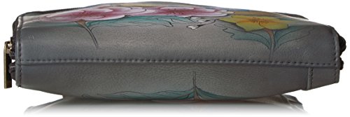 Anna by Anuschka Tall Zip-Around Cross Body, Vintage Garden Grey