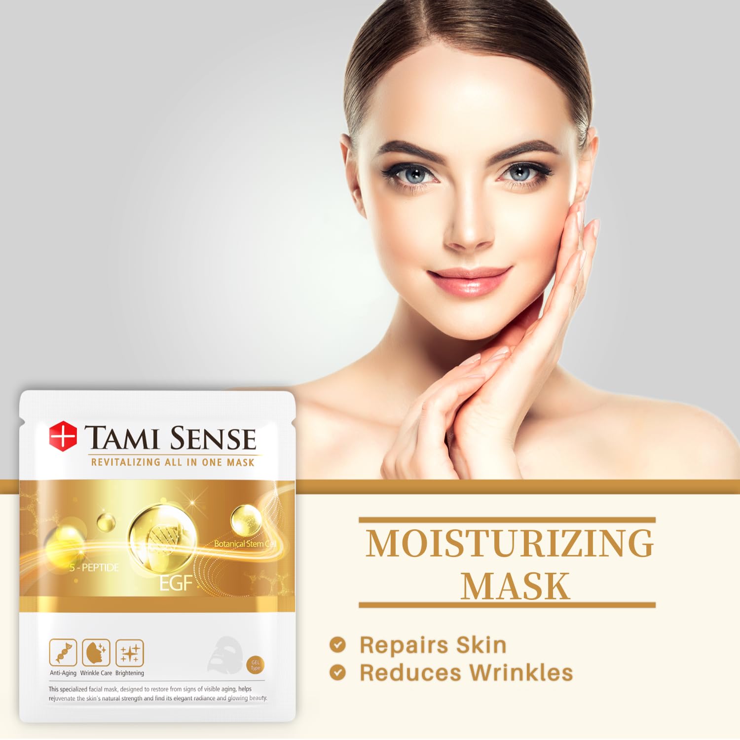 FAMENITY 33ml Essence Best Moisturizing Face Mask For Korean Skincare - Sheet Masks with 33ml Serum Vitamin B Complex Rice Extract Collagen & Face Moisturizer for women men (5 Masks)