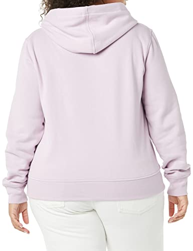 Amazon Essentials Women's Classic-Fit Long-Sleeve Open V-Neck Hooded Sweatshirt, Lilac, X-Large