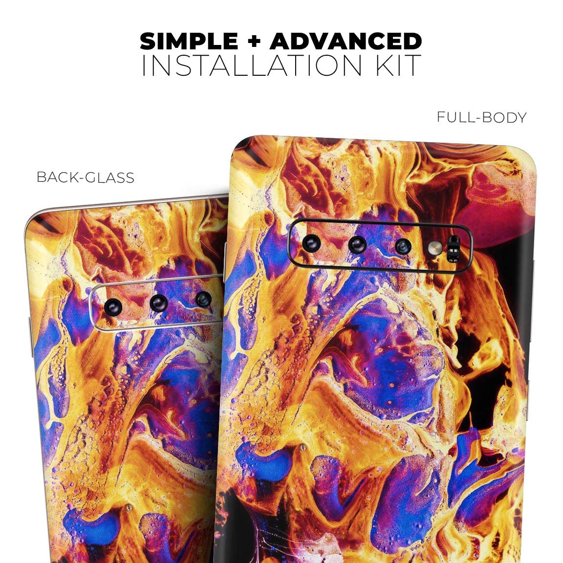 DesignSkinz Liquid Abstract Paint V25 Protective Vinyl Decal Wrap Skin Cover Compatible with The Samsung Galaxy S20 (Screen Trim & Back Glass Skin)