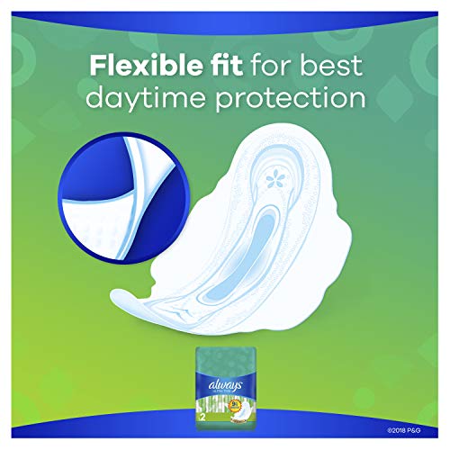 Always Ultra Thin Pads Size 2 Super Long Absorbency Scented with Wings, 40 Count, Packaging may vary