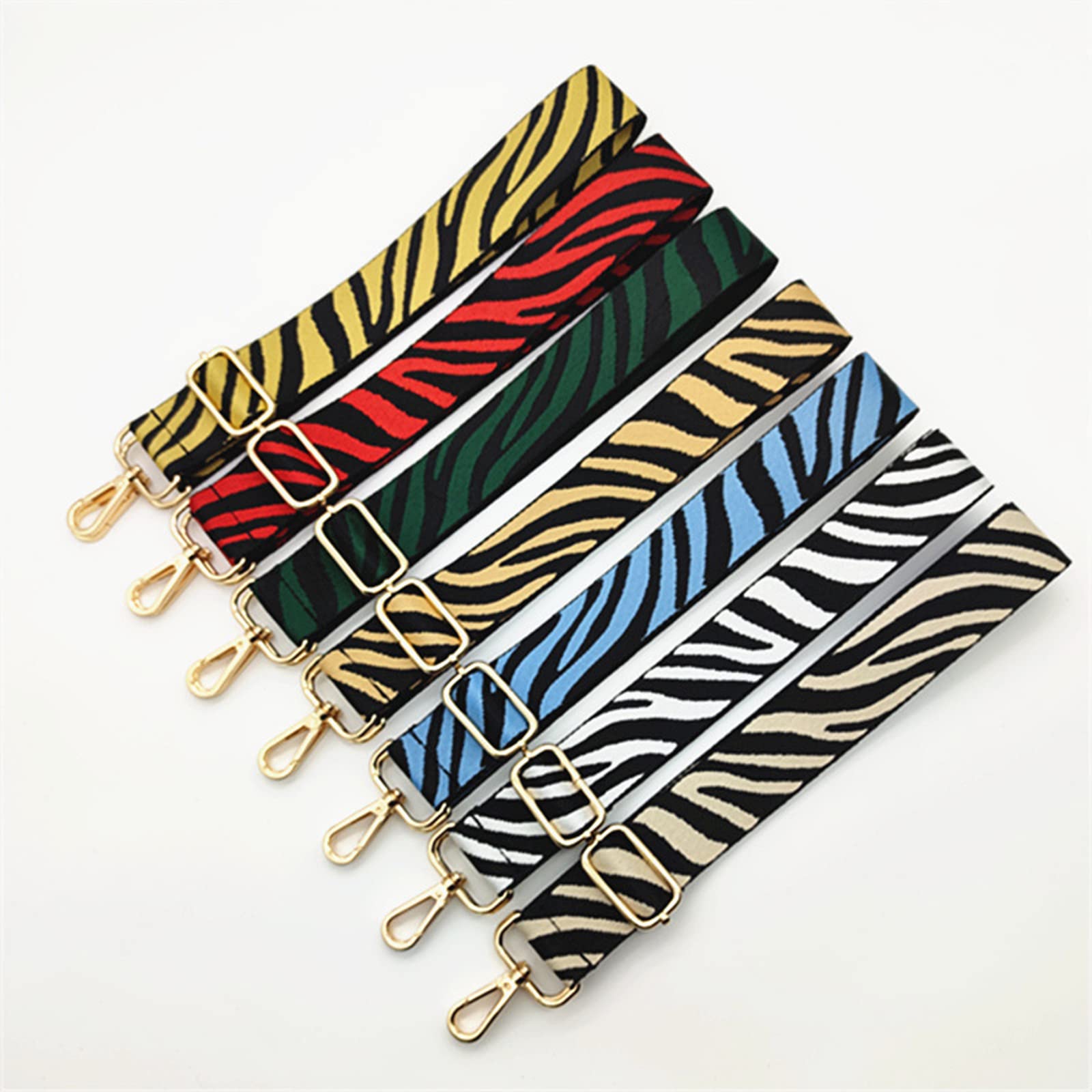 Beacone Wide Shoulder Strap Adjustable Replacement Crossbody Handbag Purse Strap Belt (Zebra Pattern-White)