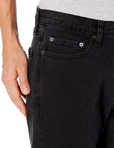 Amazon Essentials Men's Straight-Fit Stretch Jean, Washed Black, 54W x 30L