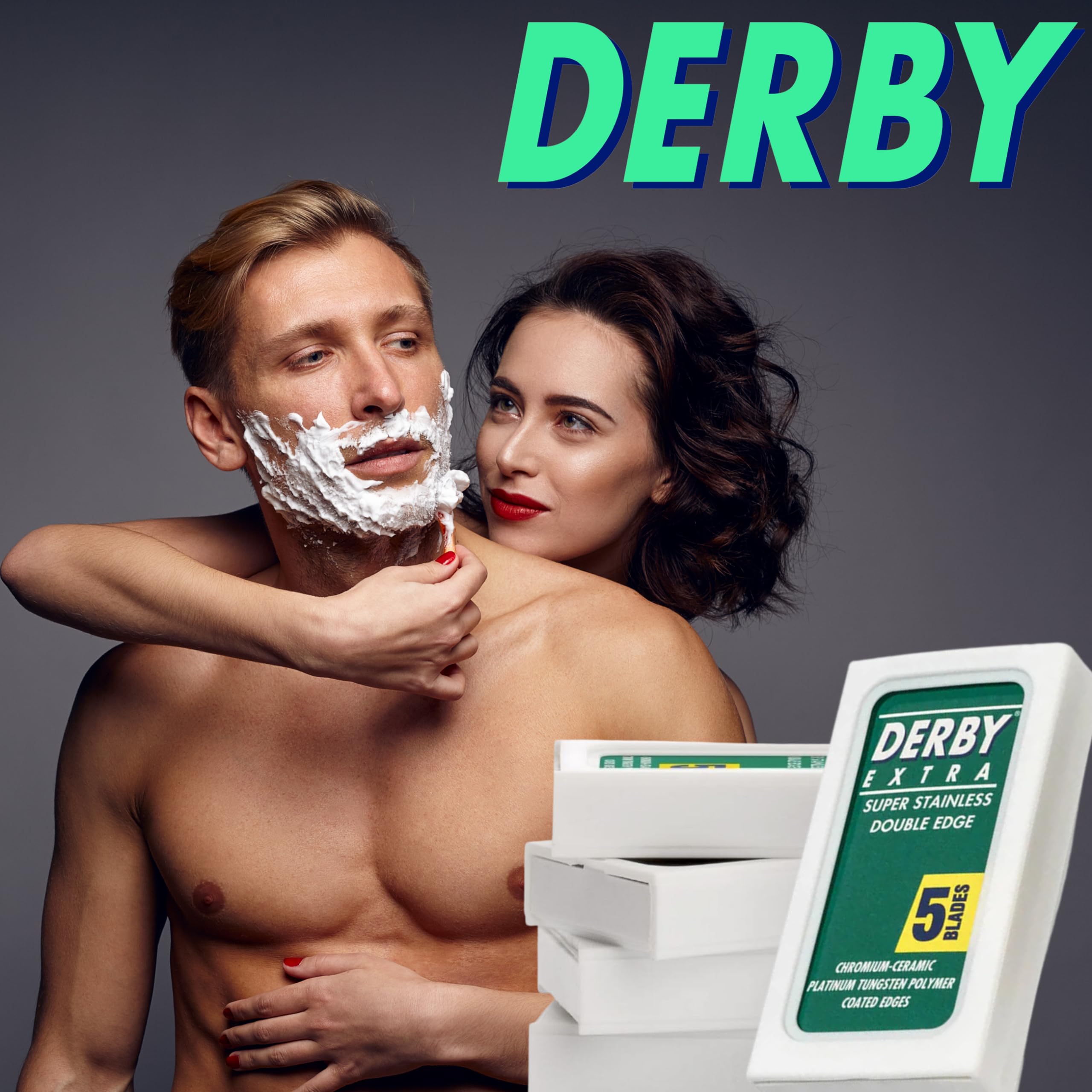50 Derby Extra Double Edge Razor Blades Stainless Steel
