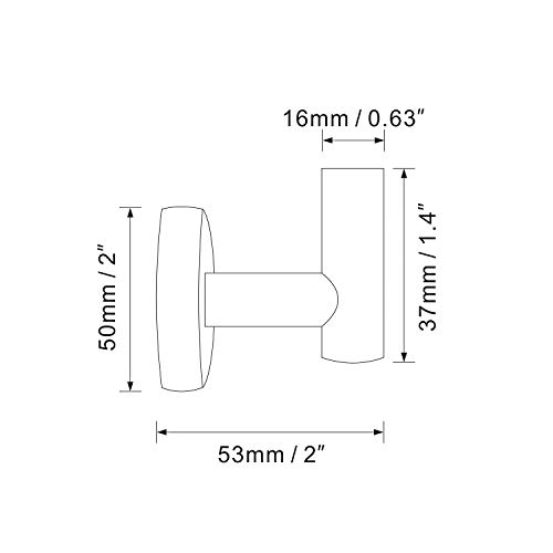 POKIM 2 Pack Matte Black Towel Hook Stainless Steel Bathroom Rustproof Clothes Towel Robe Hook Wall Mounted,Matte Black Toilet Kitchen Heavy Duty Door Hanger