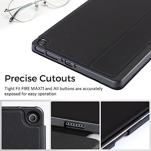 CoBak Case for All-New Amazon Fire Max 11 Tablet 2023 Release with Built-in Pencil Holder,Multi-Viewing Angles, All New PU Leather Smart Cover with Auto Sleep Wake Feature for Fire Max 11 Tablet