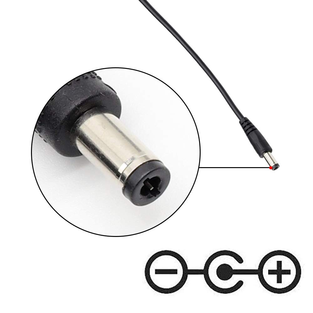9V 2A Charger Adapter, 2.1 X 5.5mm Center Postive Plug, for Arduino UNO R3 Crosley Cruiser Portable Turntable Record Player ​(6.6FT)