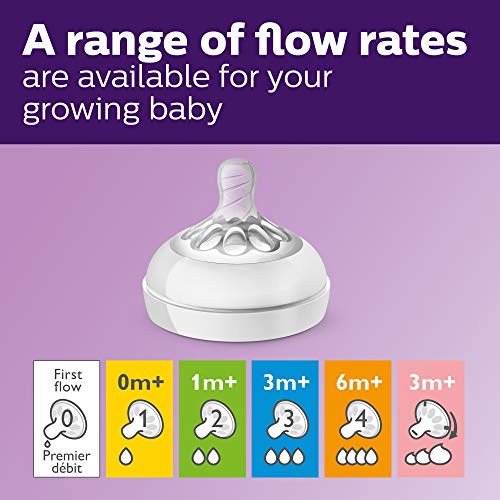 Philips Avent Natural Baby Bottle, Clear, 11oz, 4pk, SCF016/47