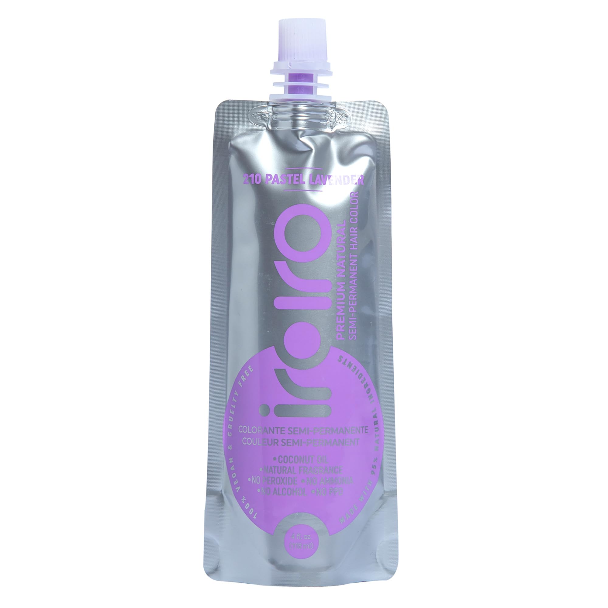 IROIRO Premium Natural Semi-Permanent Hair Color 210 Pastel Lavender (4oz)
