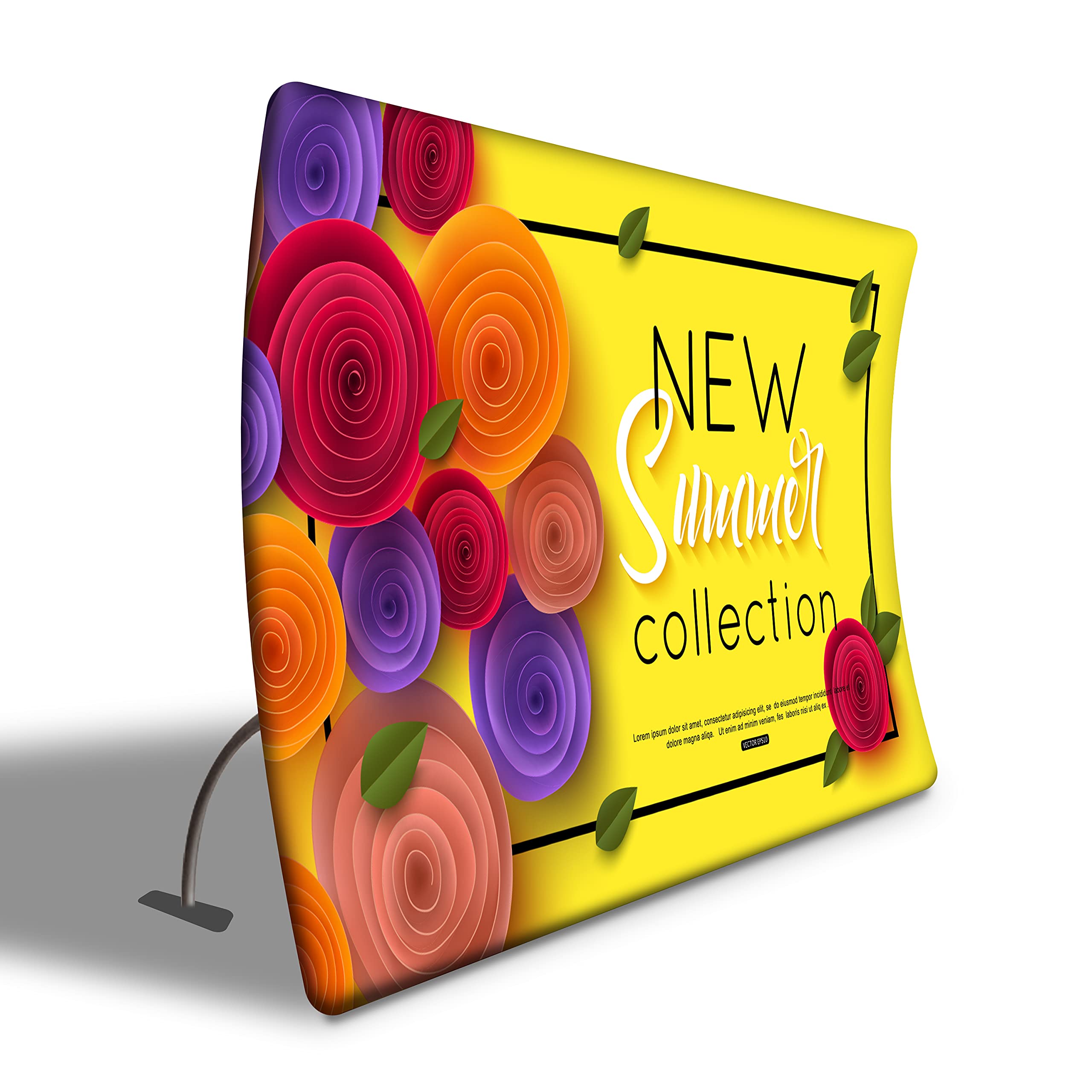 BANNER BUZZ MAKE IT VISIBLE U Shaped Pillow Case Backdrop Tension Fabric Media Wall - Print with Hardware (20' x 7.5', Double Sided)