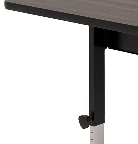 Calico Designs Adapta Height Adjustable Office Desk, All-Purpose Utility Table, Sit to Stand up Desk Home Computer Desk, 23" - 32" in Powder Coated Black Frame and 1" Thick Walnut Top, 36 Inch, Black/Walnut