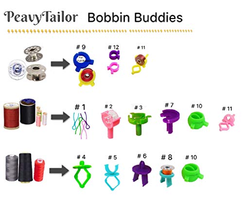 PeavyTailor 20pcs Bobbin Buddies Bobbin Holder Clamp Thread Organizer for Brother Sewing Machine #4