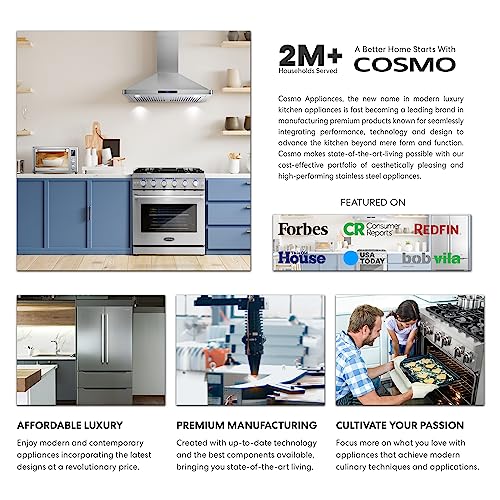 COSMO COS-12MWDSS 24 in. Built-in Microwave Drawer with Automatic Presets, Touch Controls, Defrosting Rack and 1.2 cu. ft. Capacity in Stainless Steel
