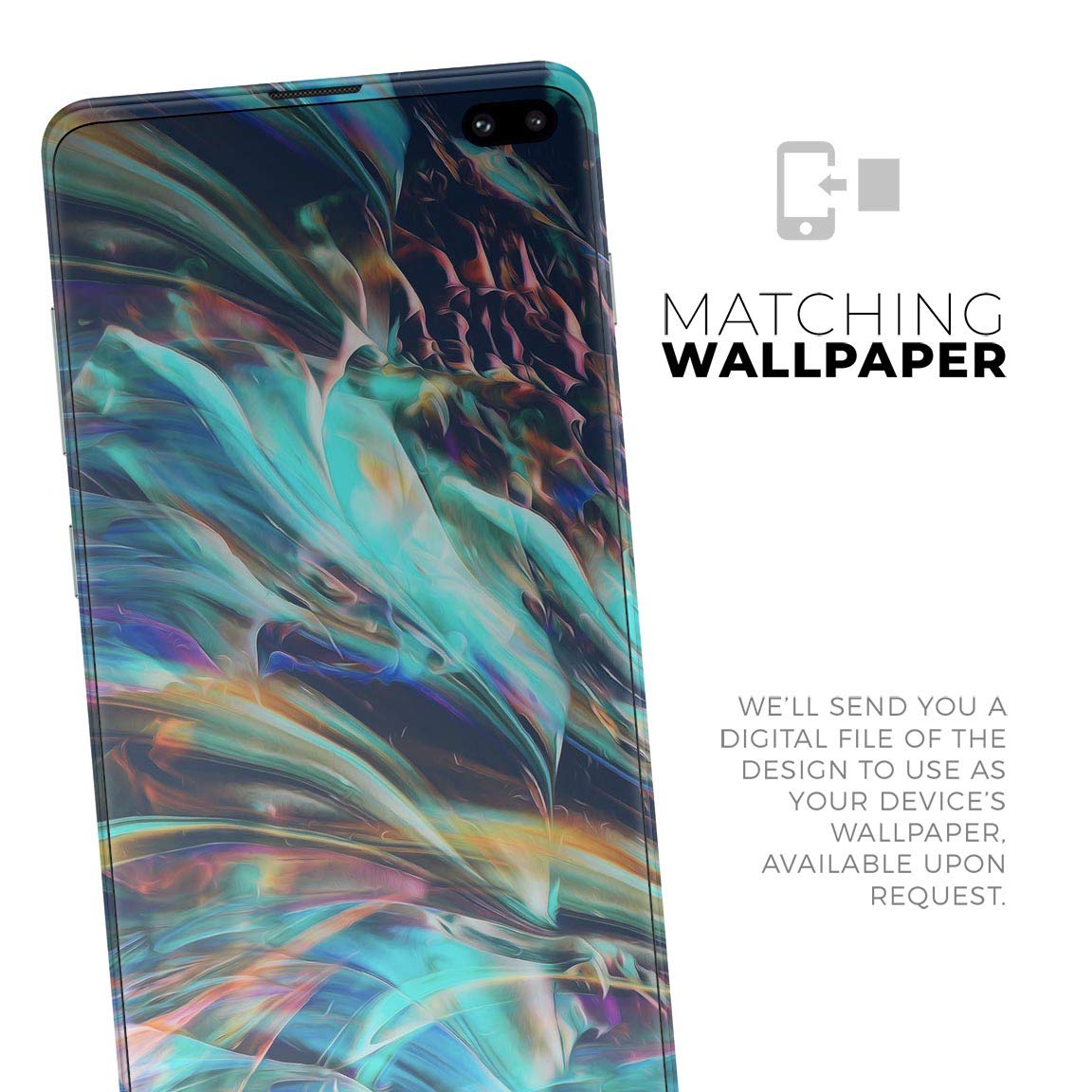DesignSkinz Liquid Abstract Paint Remix V28 Protective Vinyl Decal Wrap Skin Cover Compatible with The Samsung Galaxy S20 (Screen Trim & Back Glass Skin)