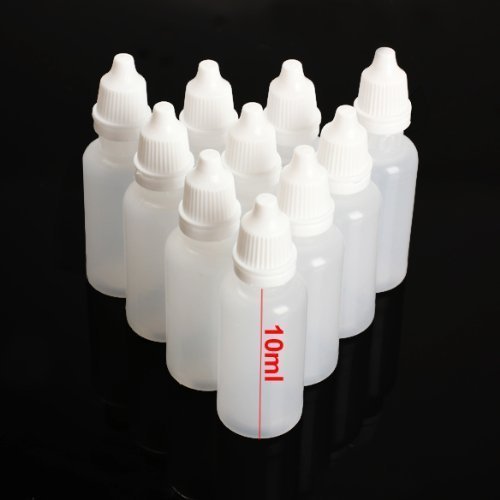 esowemsn 24pcs 10ml Empty Plastic Dropper Bottle/Eye Dropping Bottles Squeezable Eye Liquid Dropper(10ml)