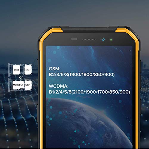 Ulefone Rugged Smartphone Unlocked, Armor X6 (2022) IP68 Waterproof Cell Phone, 5.0 inch, Android 9.0 2GB+16GB, 4000mAh Battery, Global 3G Dual SIM, LED Light, Face ID Compass+GPS Shockproof (Orange)