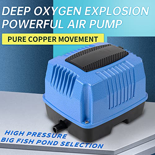 CANVUNTHY Linear Air Pump AP40 for Pond Aeration, Septic Air Pump, Hydroponic Air Pump, Pond Air Pump, 635GPH for Pond, Waste Treatment, Aquarium, Fish Farm, Seafood Restaurant (AP80-1350GPH)