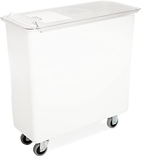 Carlisle FoodService Products BIN2702 Portable Ingredient / Food Storage Bin with Sliding Lid, 27 Gallon, White