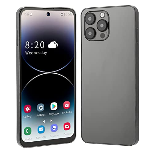 ASHATA I14 Pro Max 4G Cell Phone for Android, 6.7 Inch Smartphone with 4GB RAM 128GB ROM, 8MP Front Camera 16MP Rear Camera, 3 in 1 Navigation System, Memory Card Supports Up to 128G(US)