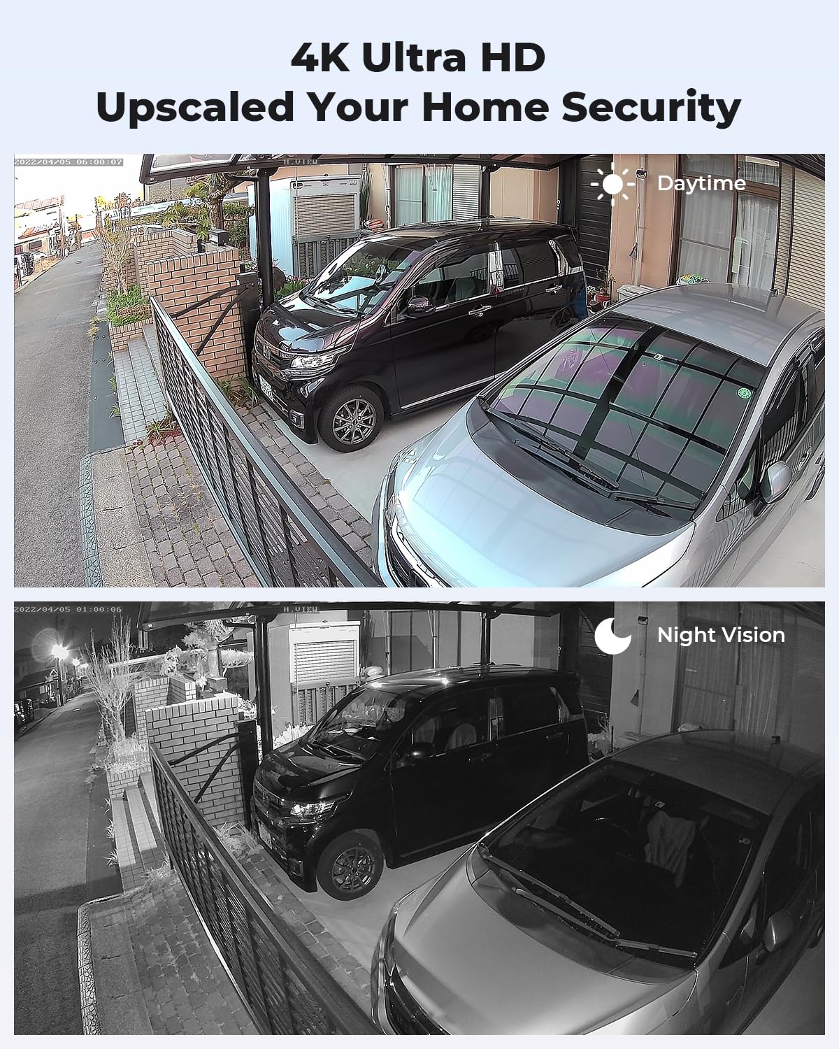 H.VIEW 8MP/4K Outdoor Dome Security POE IP Camera, Smart Dual Illumination, 100ft Night Vision, 2.8mm Lens Wide Angel, IP66, One-Way Audio, H.265+, Smart AI Detection, (Hikvision Compatible)