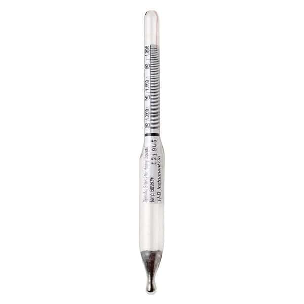 Cole-Parmer 1.000/1.250 Specific Gravity Hydrometer for Liquids Heavier Than Water
