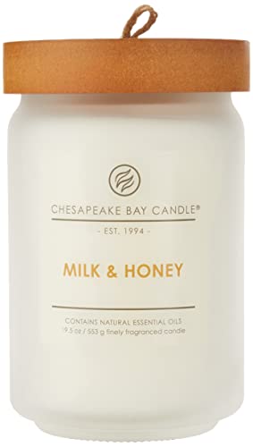 Chesapeake Bay Candle PT92191 Candle Scented Candle, Milk & Honey, Large Jar