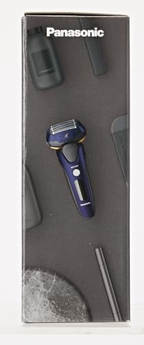 Panasonic ES-LV67-A803 Wet and Dry Shaver, 5 Shaving Heads with Linear Motor, Including Hair Trimmer, Navy Blue