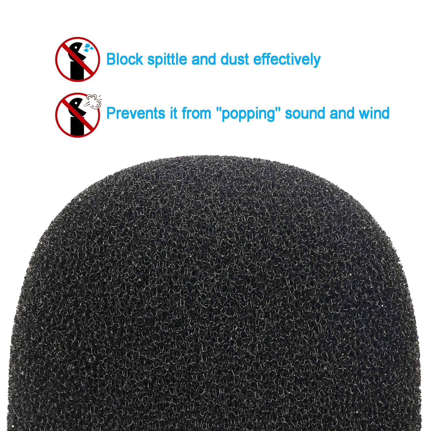 AT2020 Pop Filter Foam Cover - Large Mic Windscreen for AT2020 AT2020USB+ AT2035 Condenser Microphone to Blocks Out Plosives