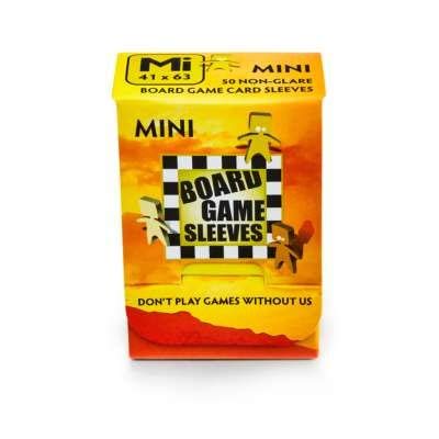 Arcane Tinmen Mini Non-Glare Board Game Card Sleeves – 41mm x 63mm – Bundle of 2 – 100 Sleeves Total