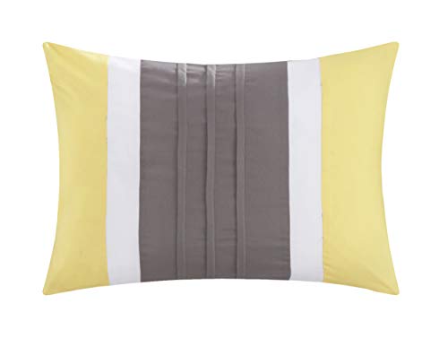 Chic Home 6 Piece Sicily Oversized Overfilled Comforter Set, Twin, Yellow