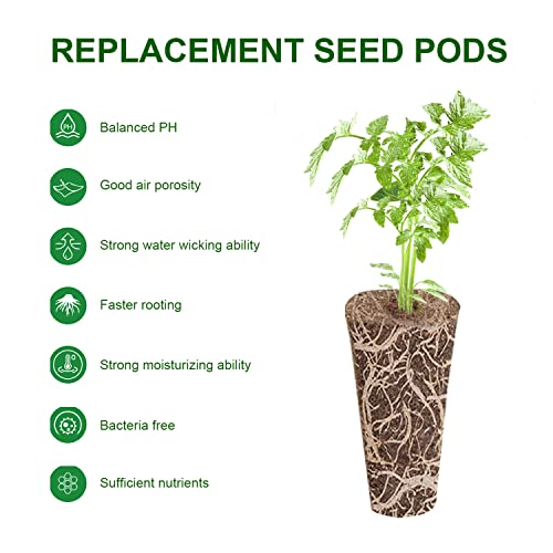 Ambgrow Grow Sponges Seed Starter Pods, Indoor Plants Hydroponics Supplies Compatible with QYO, LYKO,Idoo Hydroponics Growing System(Square)-50 Pack