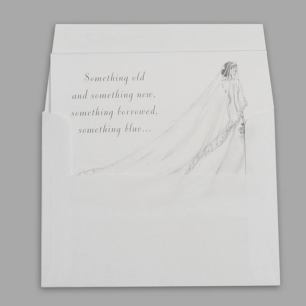 Old Sixpence Coin and Wedding Card for Bride, Something Old, Something New, Something Borrowed, Something Blue, and a Sixpence for Her Shoe. (1954~1967)
