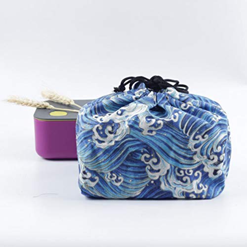 UPKOCH 3pcs Lunch Tote Bag Japanese Drawstring Bento Pouch Portable Bento Storage Bag Lunch Handy Bags for Outdoor Office School