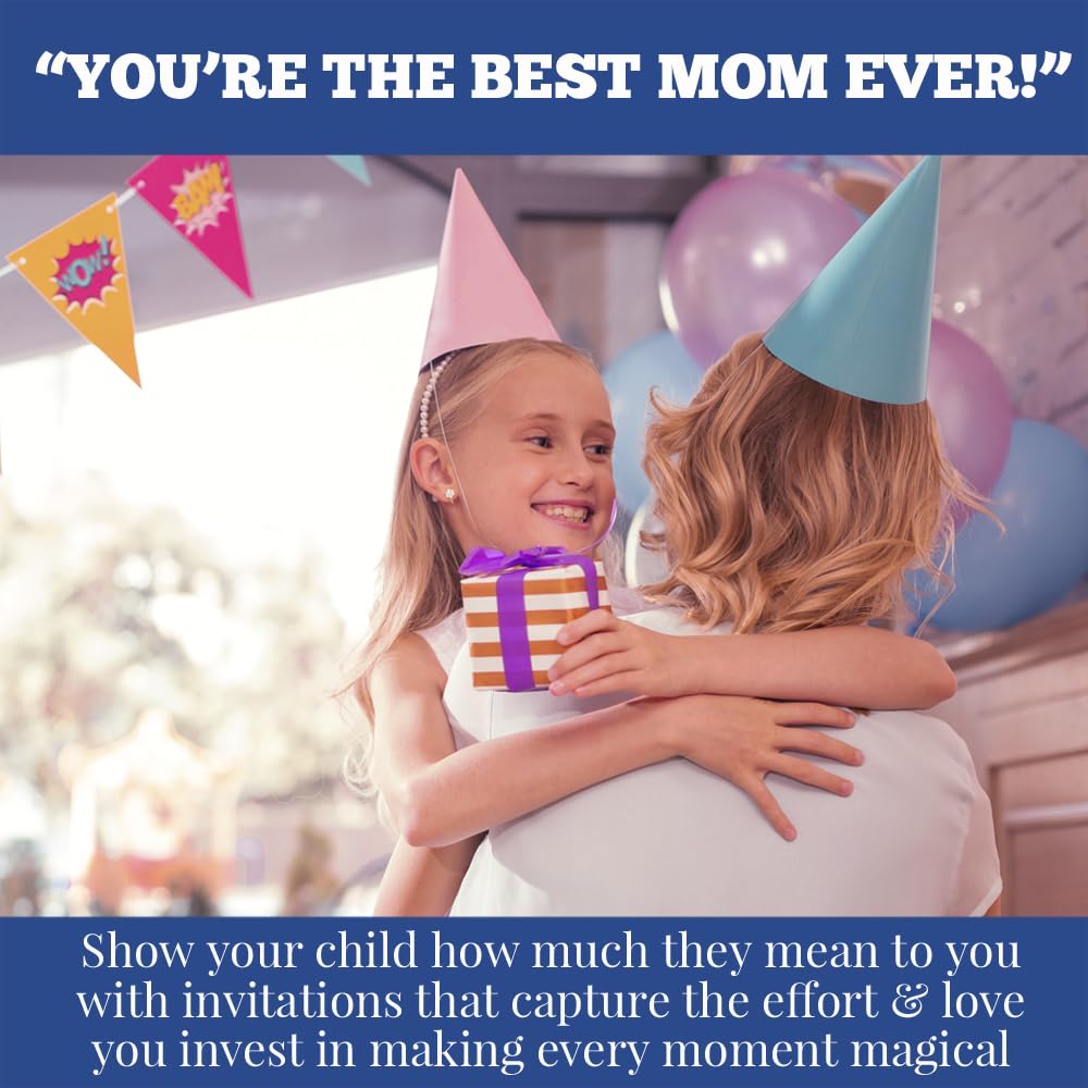 Amanda Creation Wheels on the Bus Themed Birthday Party Fill In Invitations set of 20 with envelopes