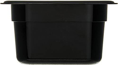 Carlisle FoodService Products 3068403-E Plastic Food Pan, 1/6 Size, 4 Inches Deep, Black