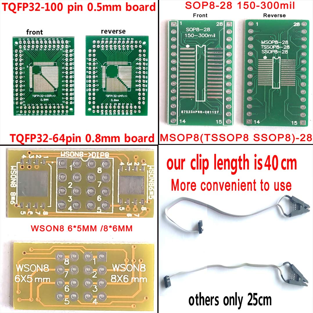 Xgecu TL866II Plus Upgraded Xgecu T48 Programmer 19 Adapter Socket IC Tl866 Nand Nor Flash 24 93 25 Mcu Bios EPROM AVR Chip Eprom Programmer
