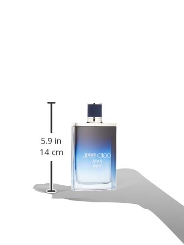 JIMMY CHOO Man Blue Eau de Toilette - Long Lasting Fragrance with notes of Black Pepper, Cypress & Vanilla Bean - Leathery & Woody - 3.3 fl. oz.