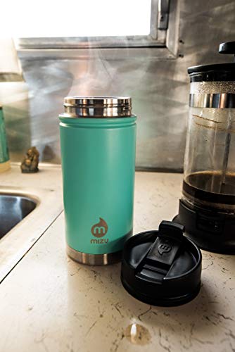 Mizu V5-15 oz. Stainless Steel Vacuum Insulated Wide Mouth Bottle with Coffee Lid, Ice Blue, One Size