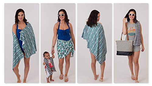 Luv Bug UPF Pool/Beach Towel, Sunscreen Towel, UV Protection, UPF 50+, Sand Free, Absorbent, & Quick Drying for Swimming, Beaches, Camping, & Travel (28.5" x 58.5", Grey)