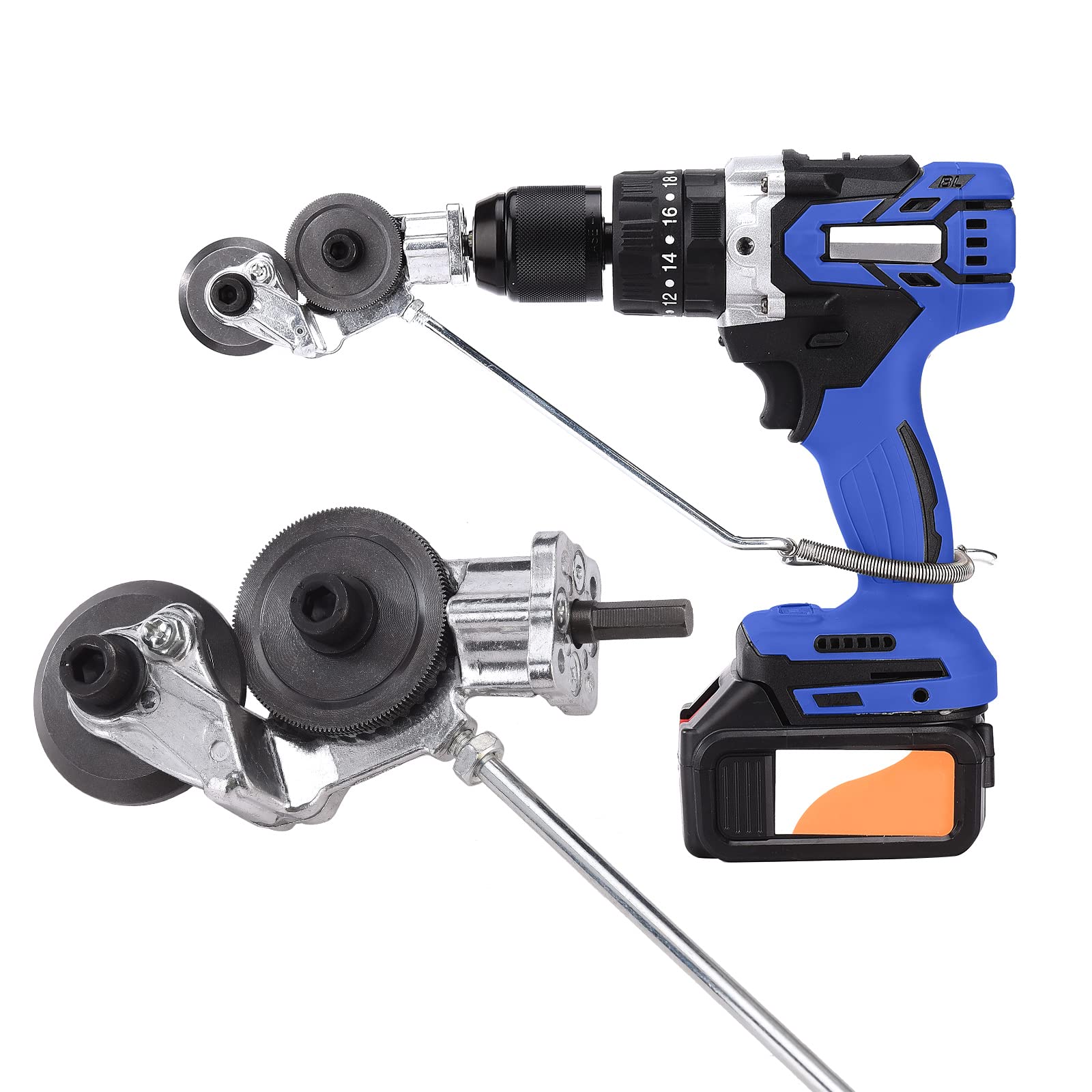 Vafany Electric Drill Plate Cutter,Versatile Metal Shears Drill Attachment Sheet Metal Nibbler Car Maintenance Accurate Double Headed Safe 360 Cutting Head Durable Electric Drill Shear