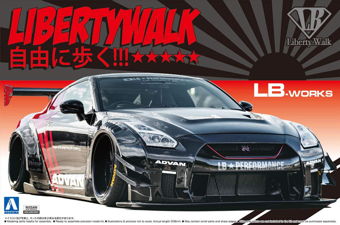 Aoshima LB Works R35 GT-R Type 2 (Ver. 2) 1:24 Scale Model Kit