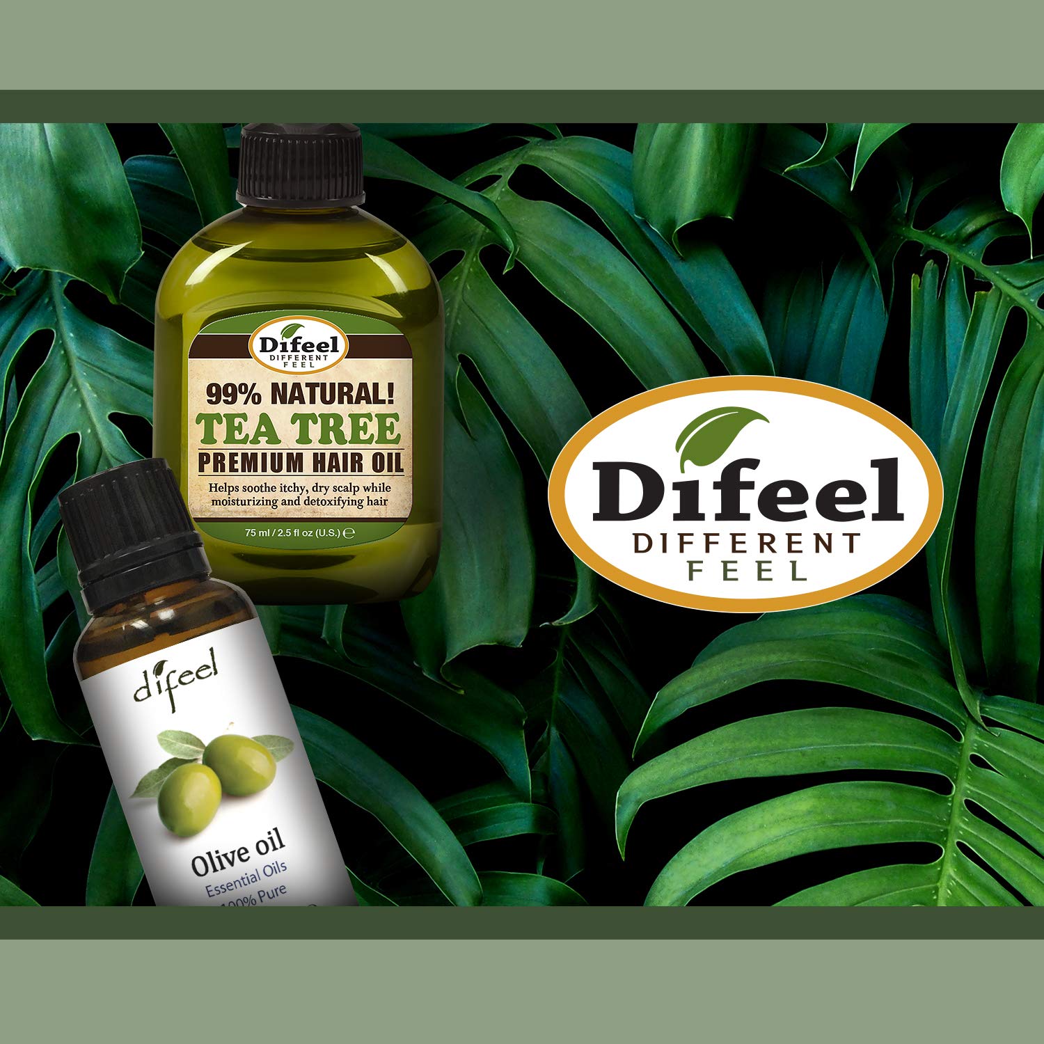 Difeel Hemp 99% Natural Hemp Hair Oil - Scalp Care 2.5 ounce