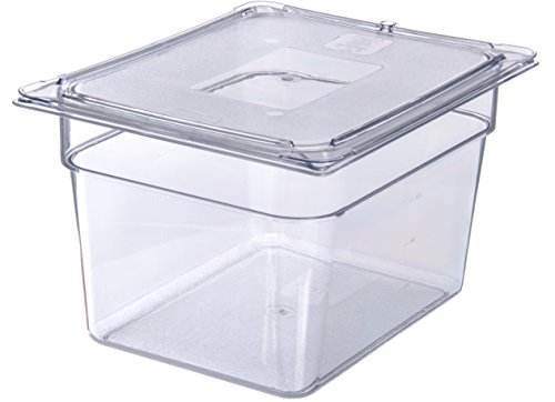 Carlisle FoodService Products 10223B07 StorPlus Half Size Food Pan, Polycarbonate, 8" Deep, Clear
