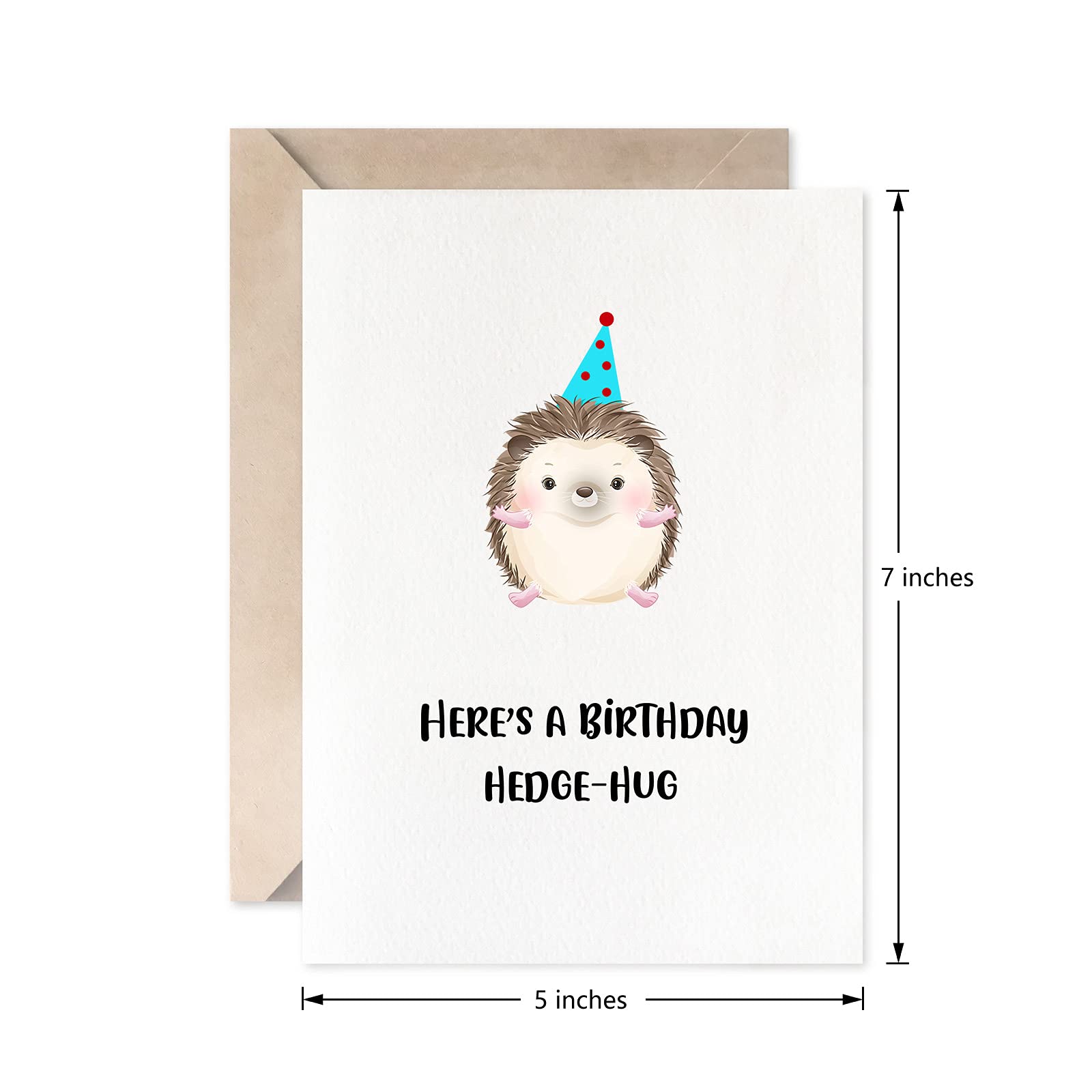 MAGJUCHE Hedgehog Birthday Card, Funny Birthday Cards, Cute Greeting Card