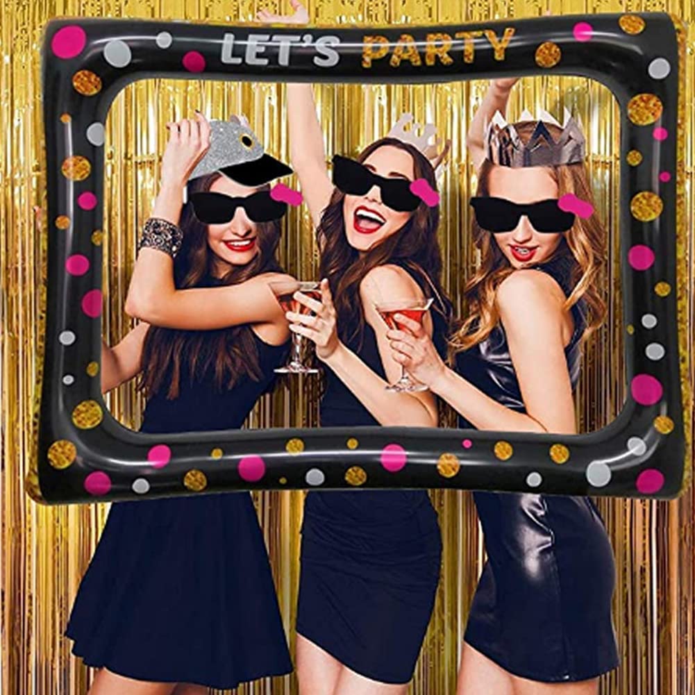 Inflatable Selfie Frame,Photo Booth Frame,Picture Selfie Frame Party Fun Photo Booth Prop,Party Supplies for Birthday Bridal Shower Baby Shower Wedding